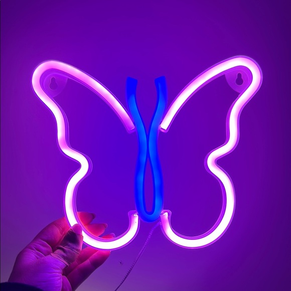 Other | Purple Butterfly Neon Light New | Poshmark